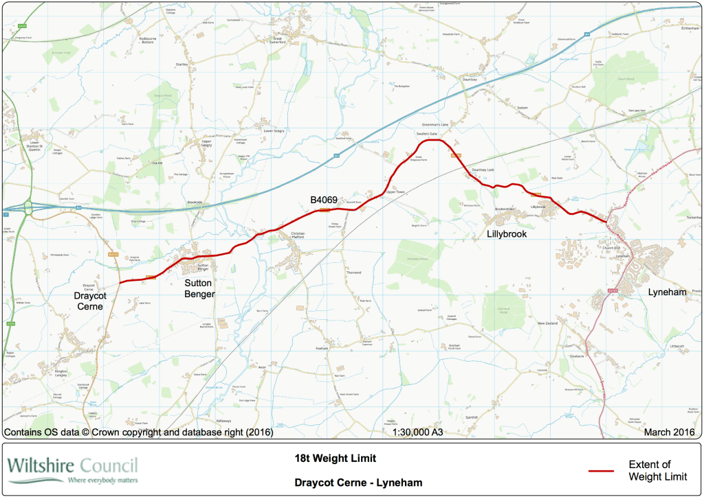 Proposed Weight Limit on B4069 | Sutton Benger Parish Council